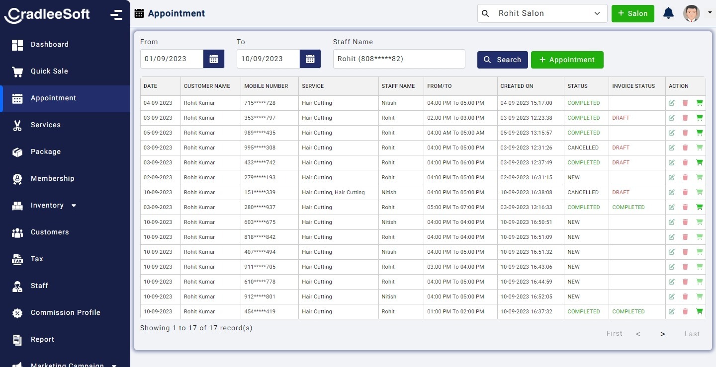 Appointment Management - CradleeSoft